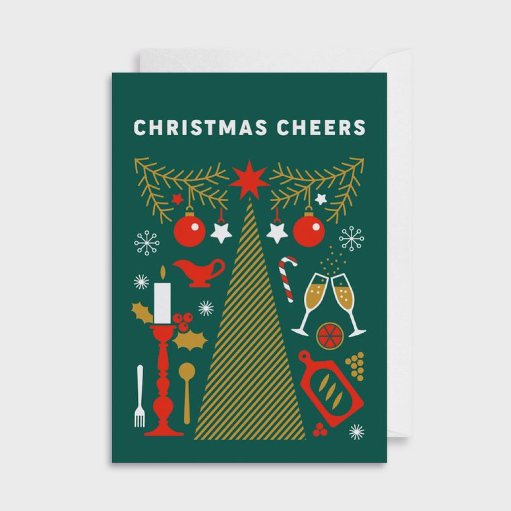 Christmas card - Christmas Cheers - Kin & Co